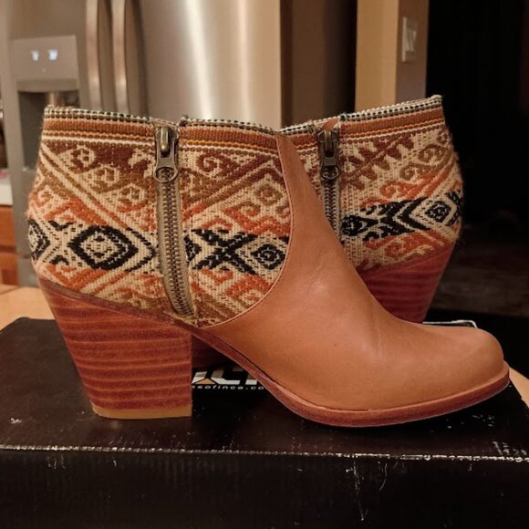 FORTRESS OF INCA | Shoes | Fortress Of Inca Tan Leather Tapestry ...